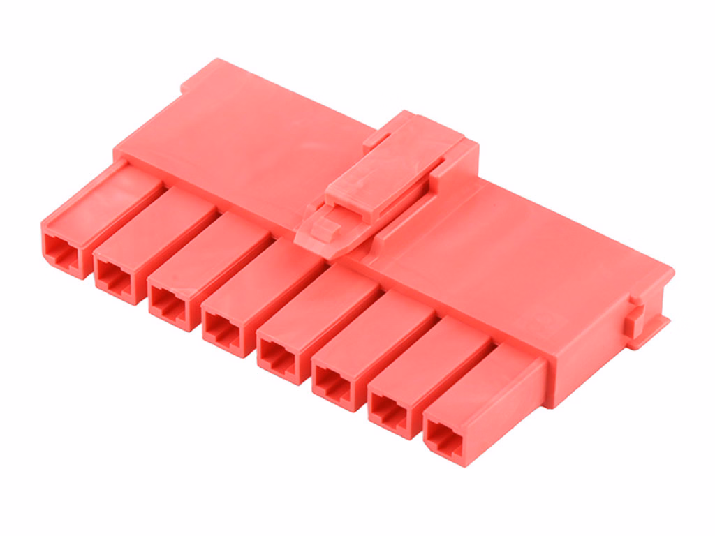 Mega-Fit ColorLock Tangless TPA-Capable Receptacle Housing, Single Row, 7 Circuit, UL 94V-0, Glow-Wire Capable, Natural