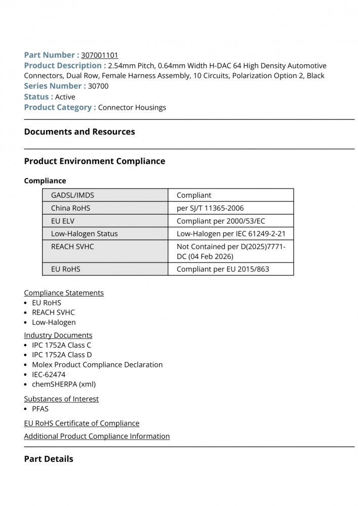 Technical document preview, page 1 for H-DAC 64 product information