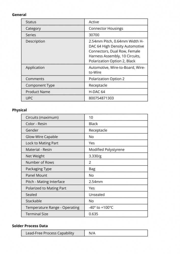 Technical document preview, page 2 for H-DAC 64 product information
