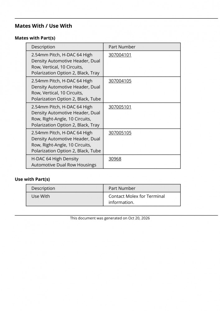 Technical document preview, page 3 for H-DAC 64 product information