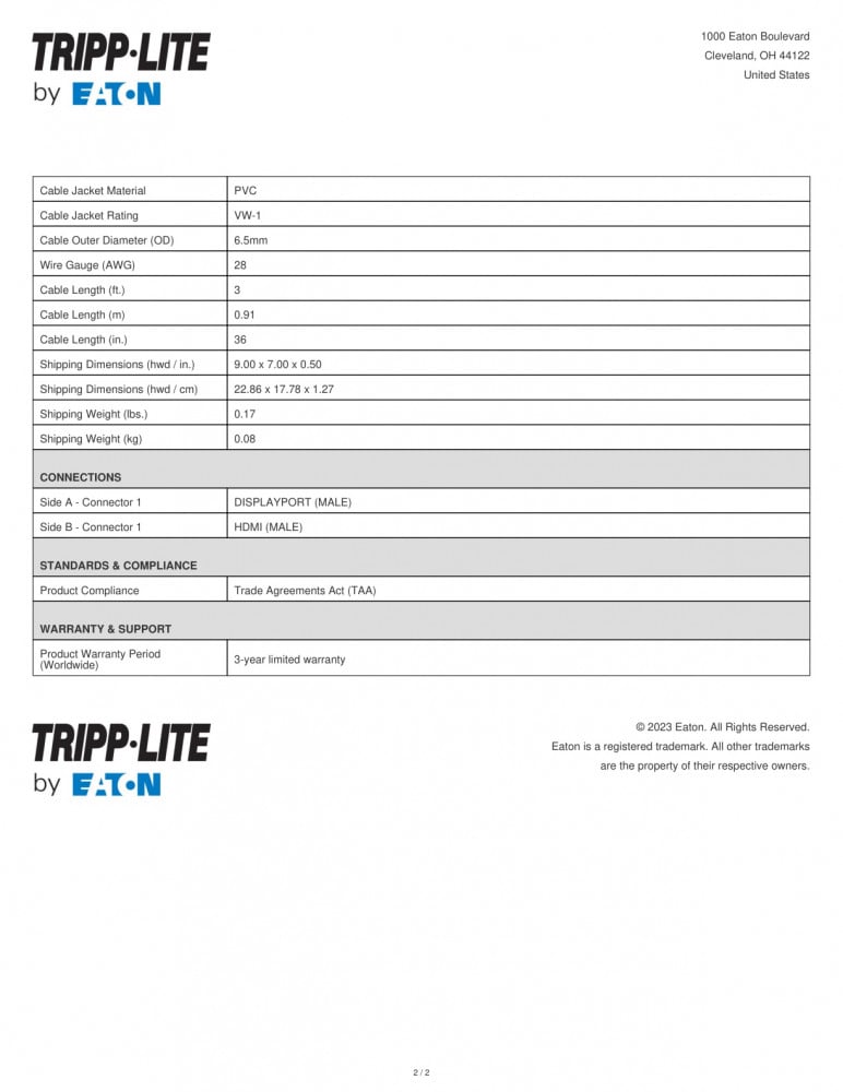P582-003 technical document page 2