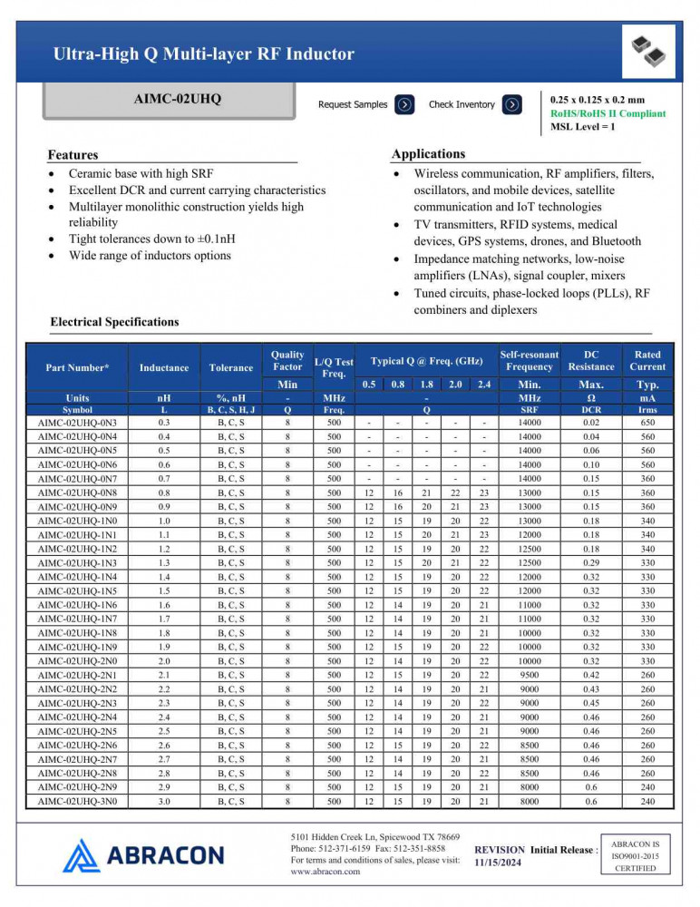 AIMC-02UHQ technical document page 1