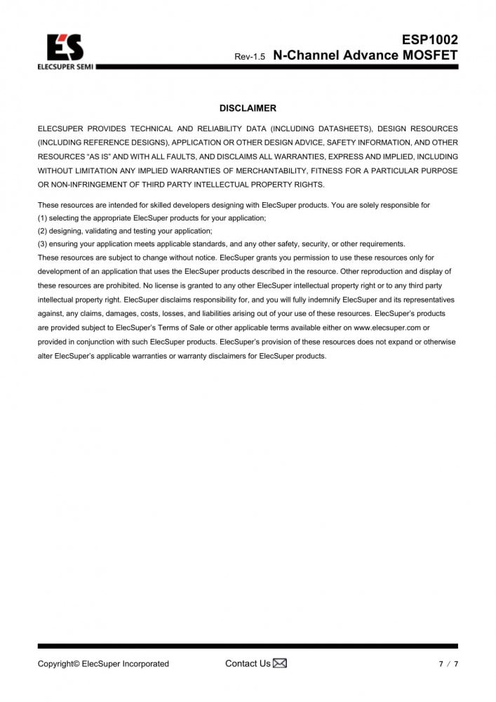 ESP1002 datasheet page 7