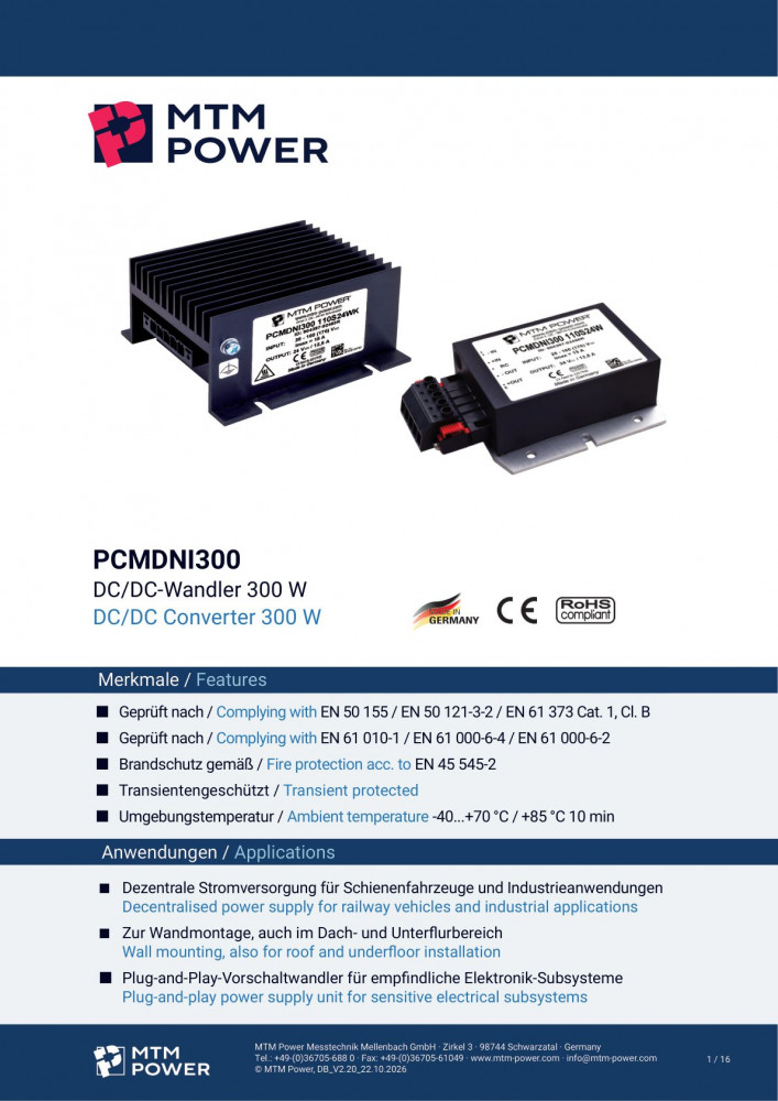 PCMDNI300 datasheet page 1