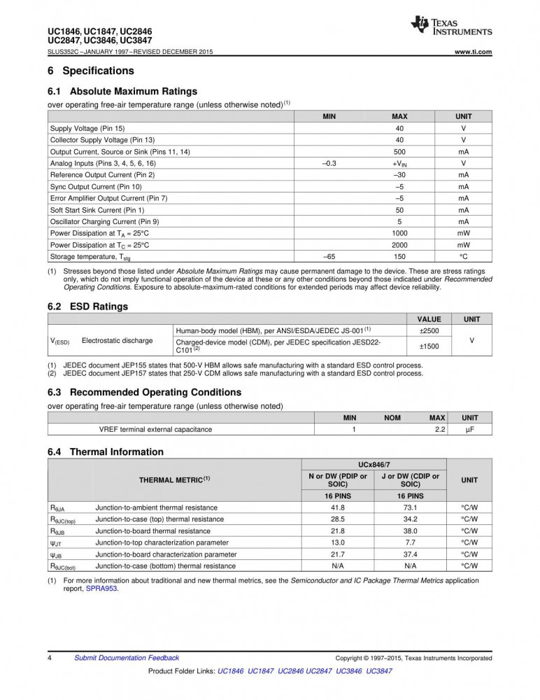 UC1847 datasheet page 4