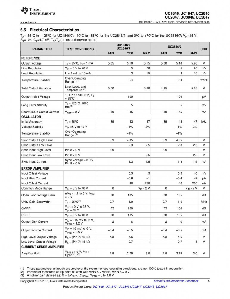UC1847 datasheet page 5