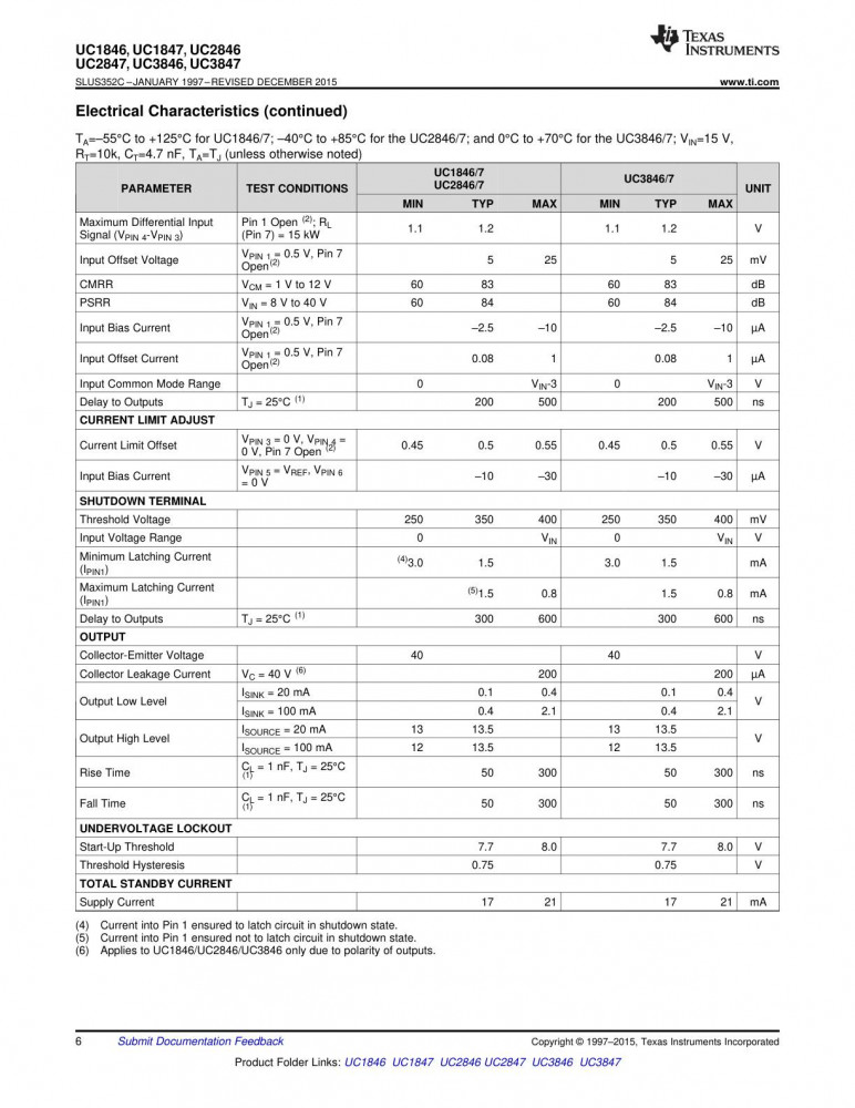 UC1847 datasheet page 6