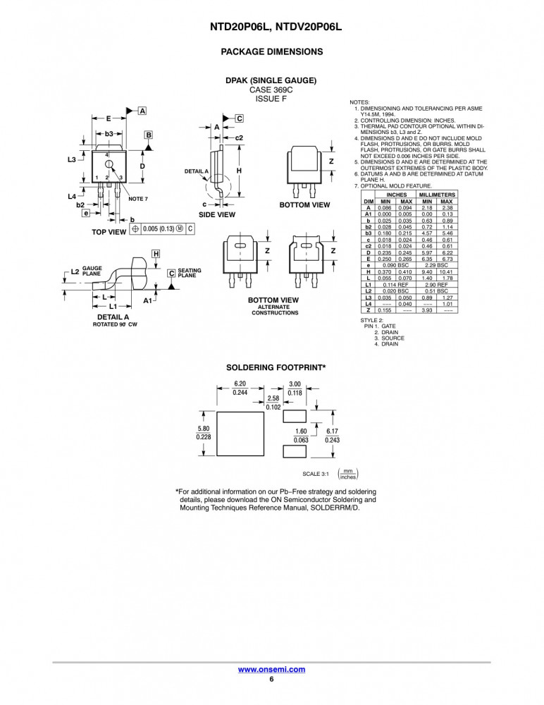 NTD20P06LT4G datasheet page 6