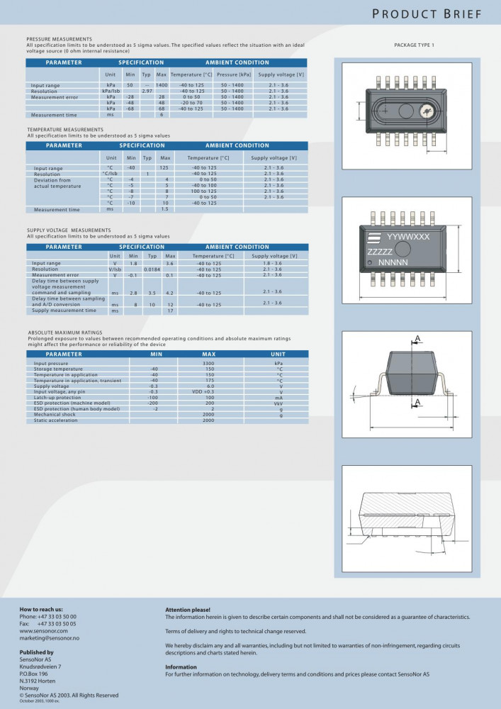 SP12T-T1 technical document page 2