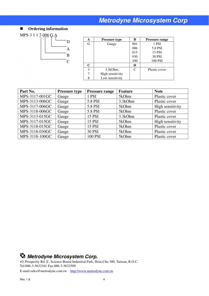Metrodyne MPS-3118 datasheet page 4