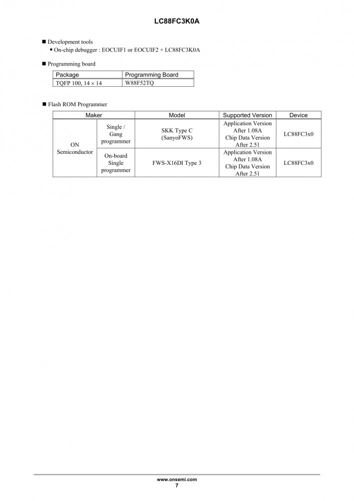 LC88FC3K0A technical document page 7