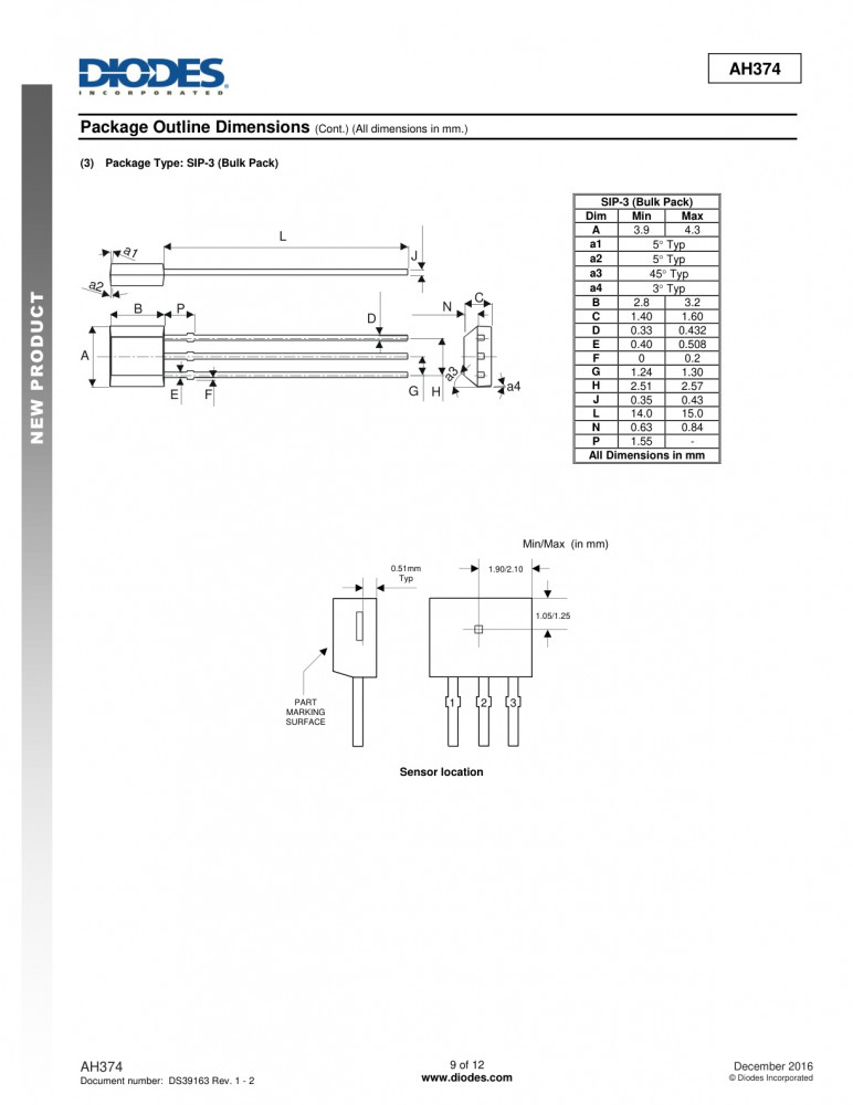 AH374 datasheet page 9