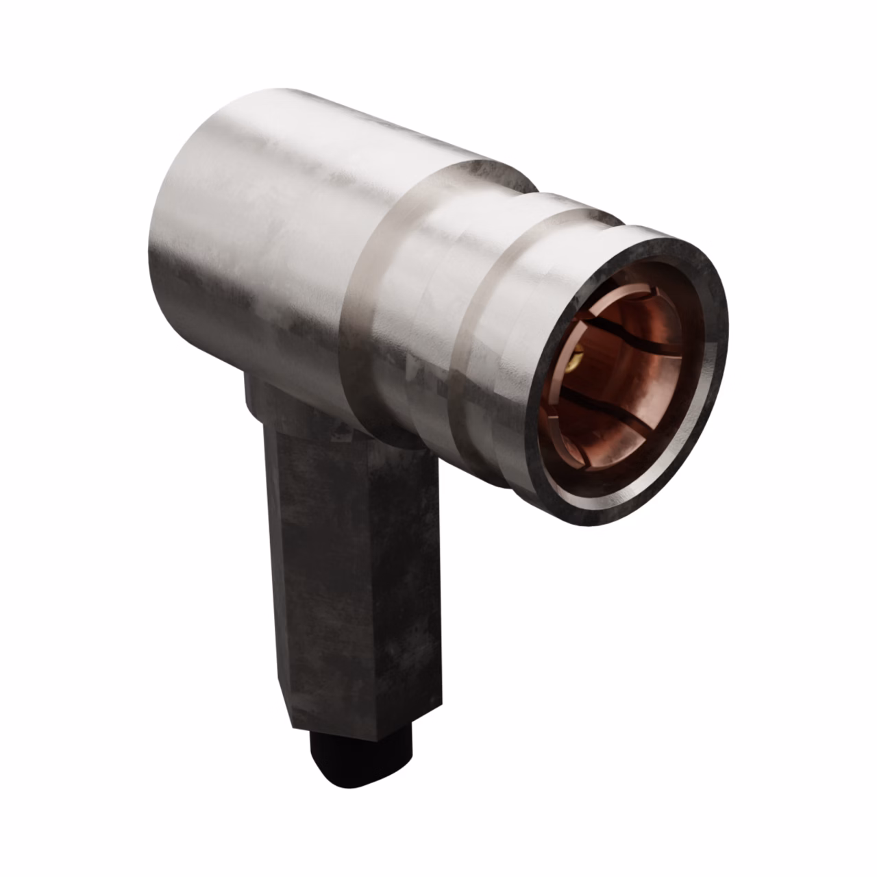 SMB Plug, Right-Angle, Crimp, Motorola 30C09638T Cable, Die Cast Body, Nickel (Ni) Plated, Tray, 50 Ohms for sale