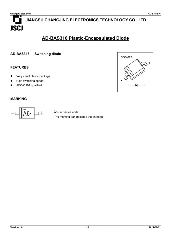 AD-BAS316 datasheet page 1