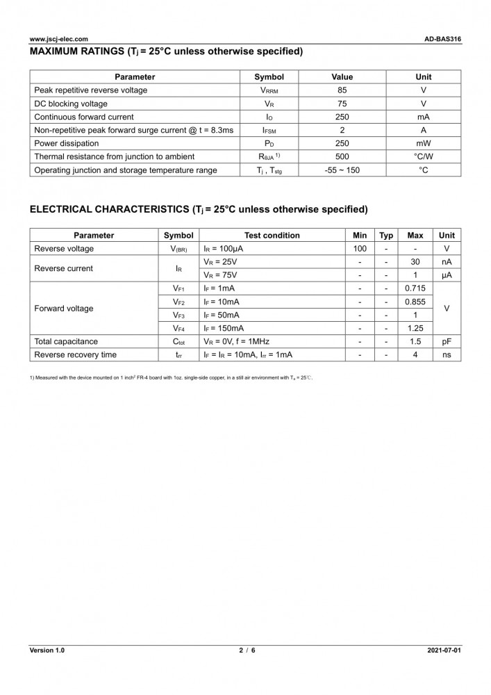AD-BAS316 datasheet page 2