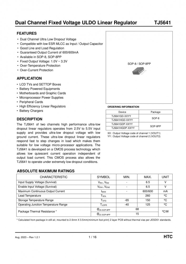 TJ5641 datasheet page 1