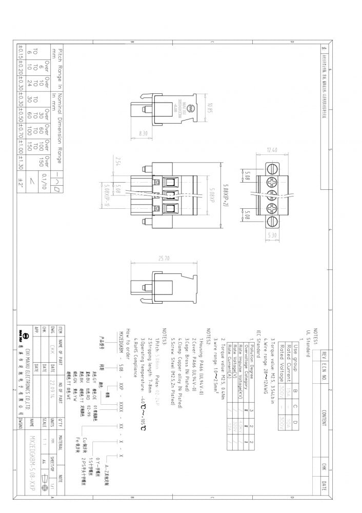 MX2EDGKBM-5.08-14P technical drawing preview
