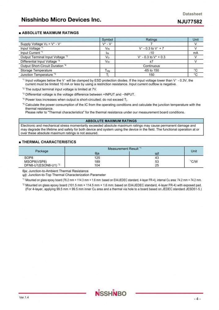 NJU77582 datasheet page 4