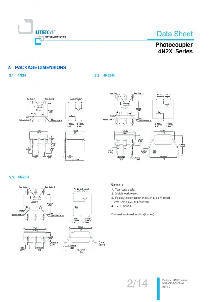 LITEON 4N26S datasheet page 3
