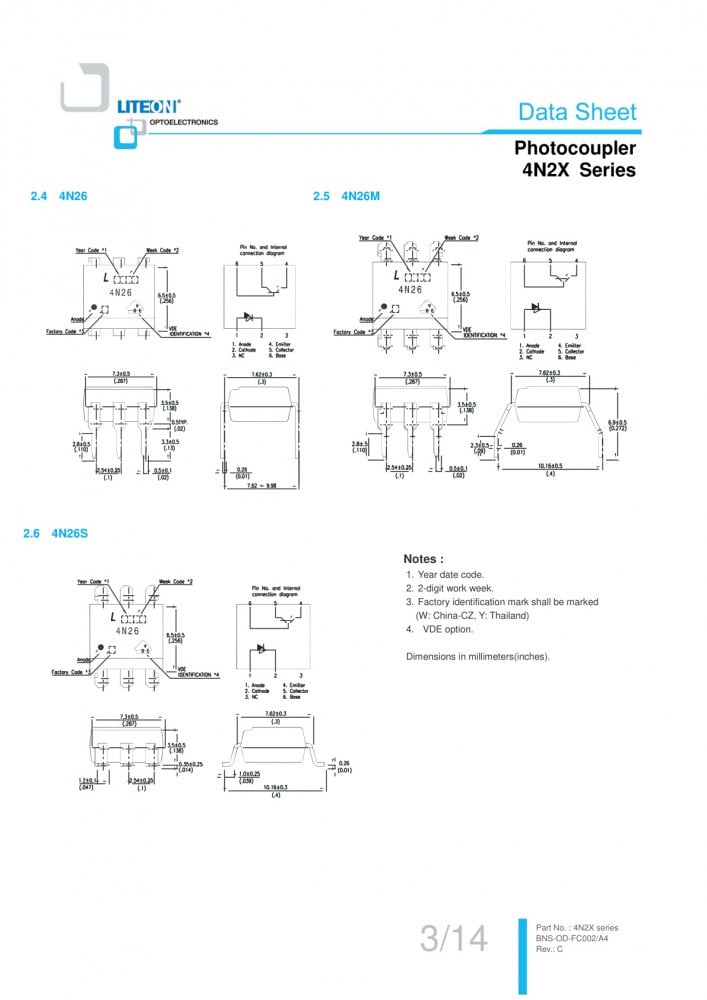 LITEON 4N26S datasheet page 4