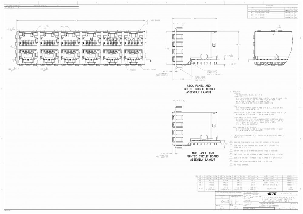 TE Connectivity 1888509 drawing page 1