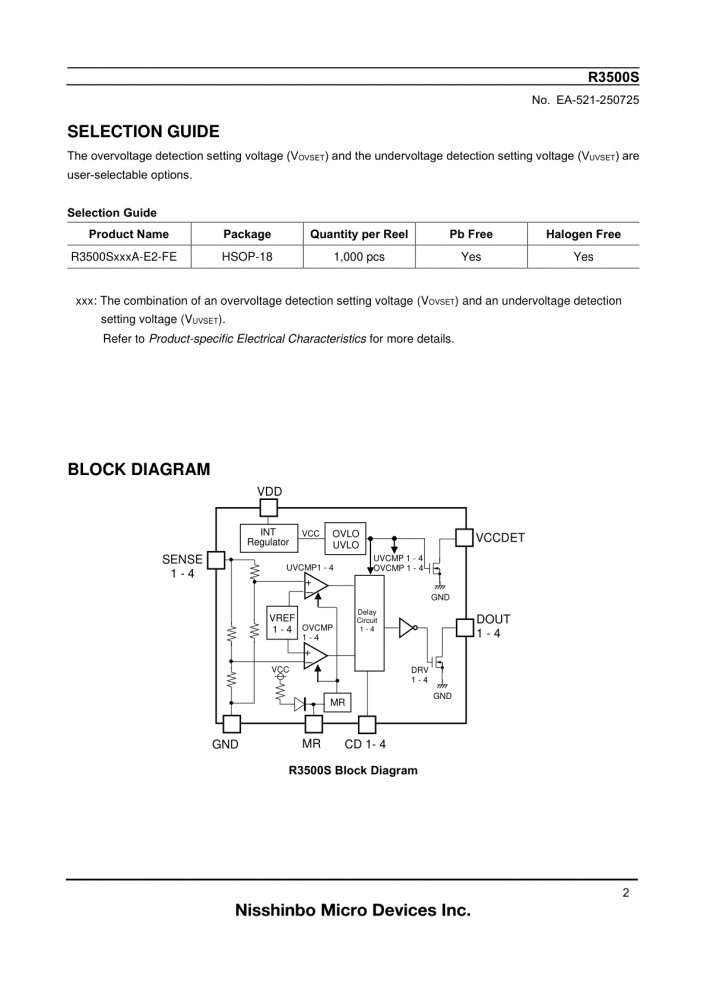R3500S datasheet page 2
