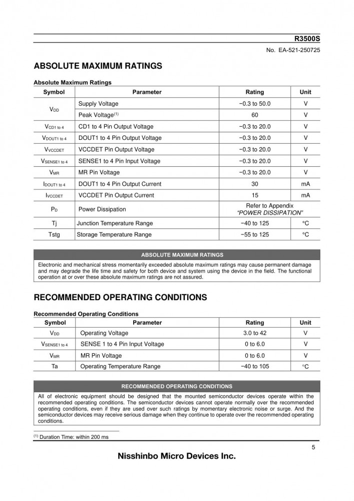 R3500S datasheet page 5