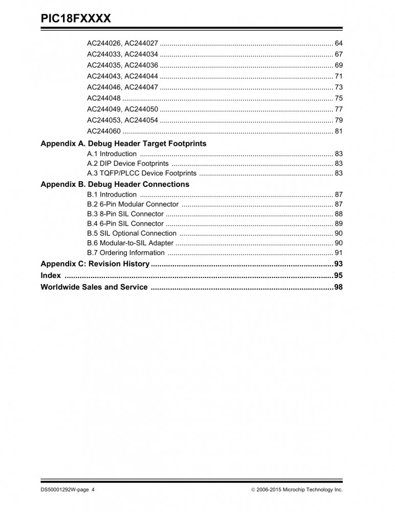 PEP and Debug Header Specification page 4