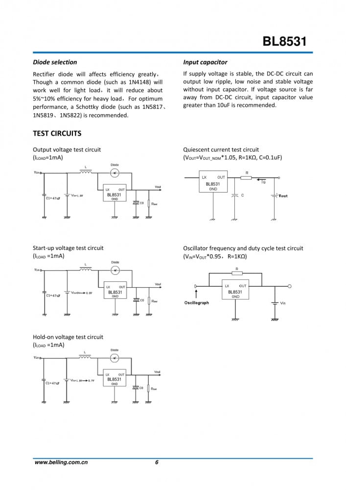 BL8531 datasheet page 6