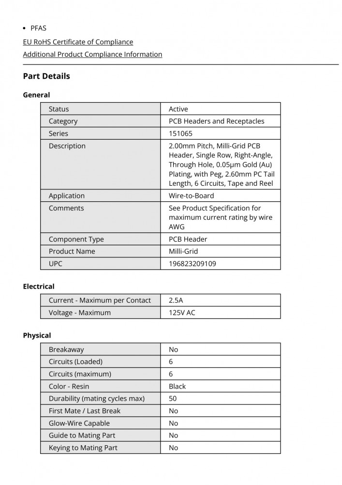 MOLEX Milli-Grid application specification page 2