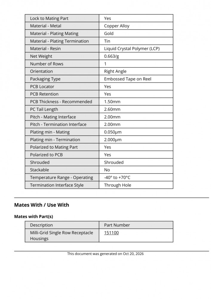MOLEX Milli-Grid application specification page 3