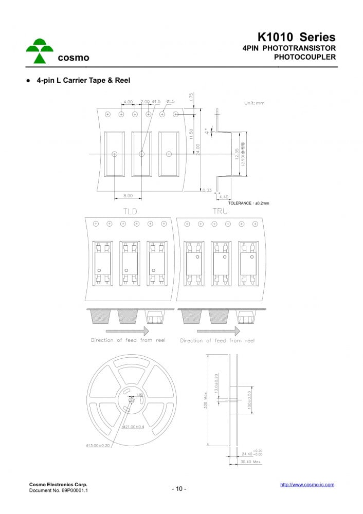 Cosmo K1010 datasheet page 10