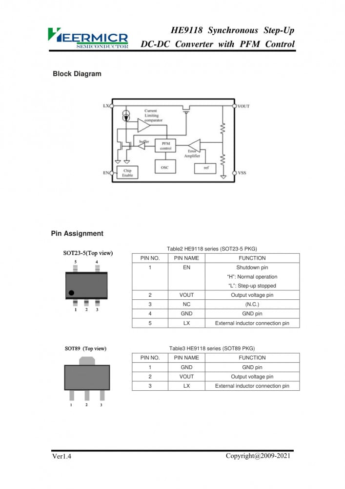 HE9118A50PR datasheet page 2