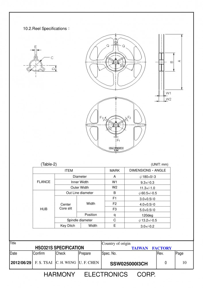 SSW025000I3CH specification page 10
