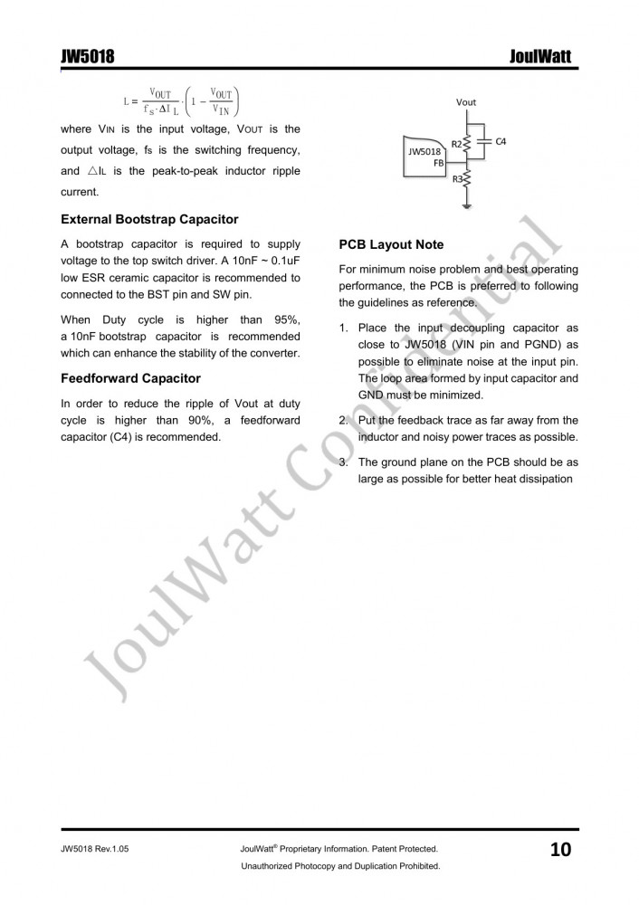 JW5018 datasheet page 10
