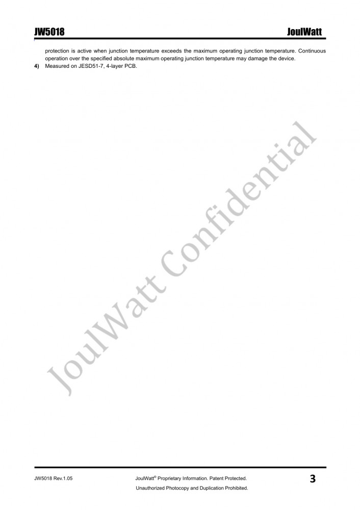 JW5018 datasheet page 3