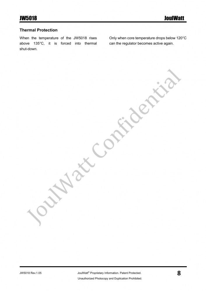 JW5018 datasheet page 8