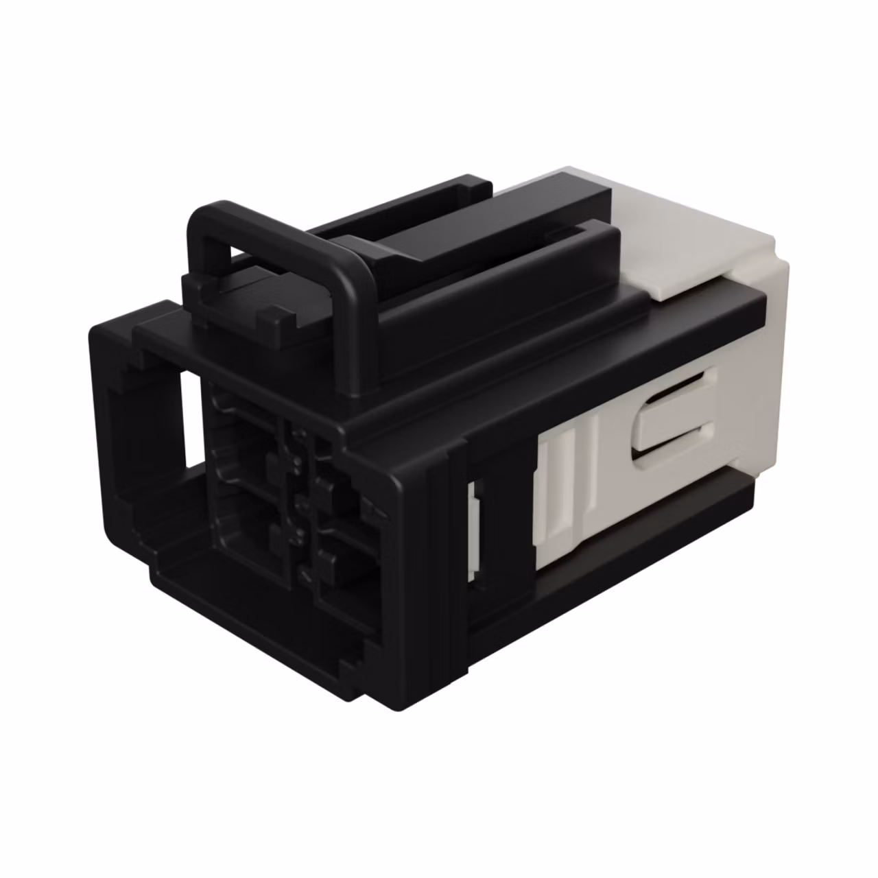 MX150 Pass-Through Unsealed Receptacle, Dual Row, 6 Circuits, Stackable, Keying Option A, UL 94 HB, Black Housing for sale