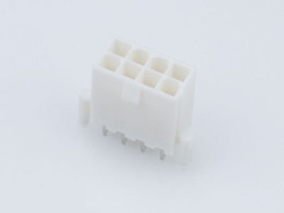 Mini-Fit Jr. Vertical Header, 4.20mm Pitch, Dual Row, 20 Circuits, without Snap-in Plastic Peg PCB Lock, Tin, Natural