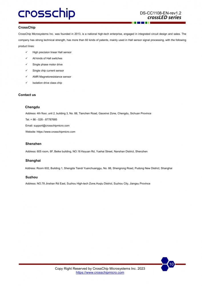 CC1108ST datasheet page 10