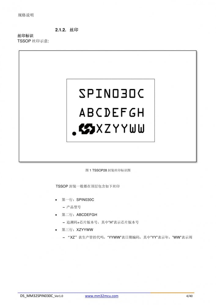 MM32SPIN030CN datasheet page 9