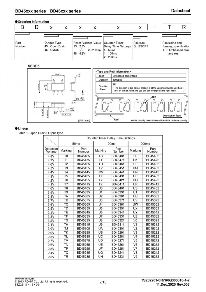BD45301G-TR datasheet page 2