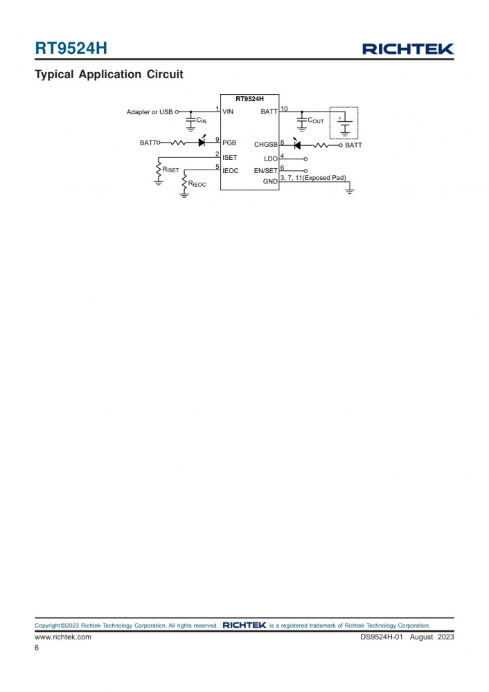 RT9524H datasheet page 6