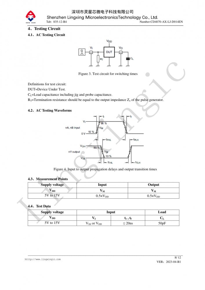 CD4070BE(LX) datasheet page 8