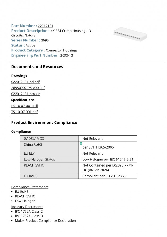 22012131 technical document preview, page 1