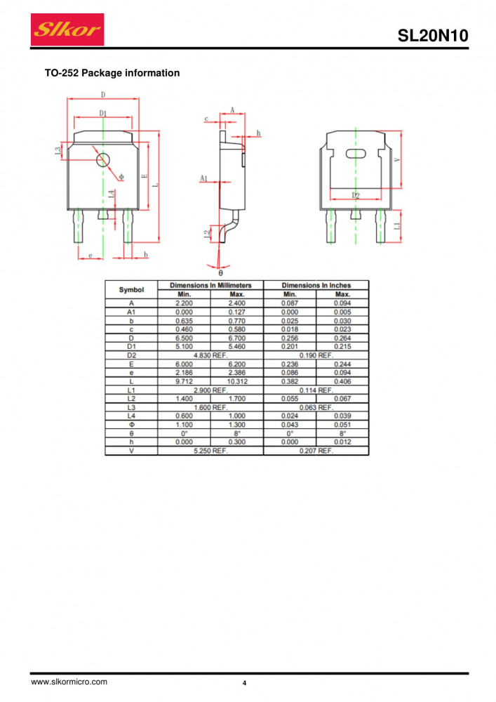 SL20N10 datasheet page 4