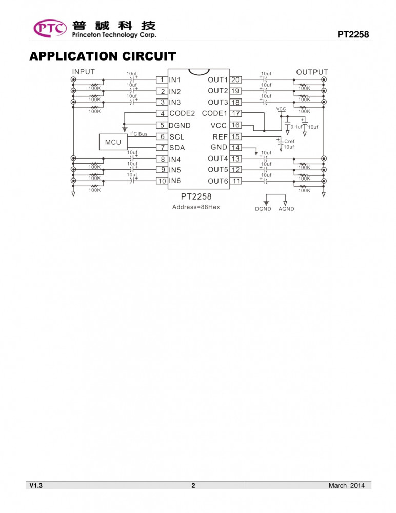 PT2258-S datasheet page 2