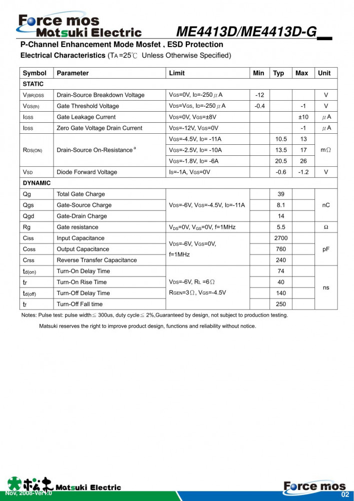 ME4413D-G technical document, page 2