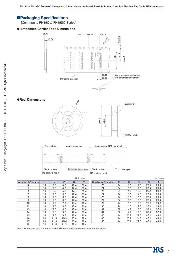 HRS FH19C datasheet page 7