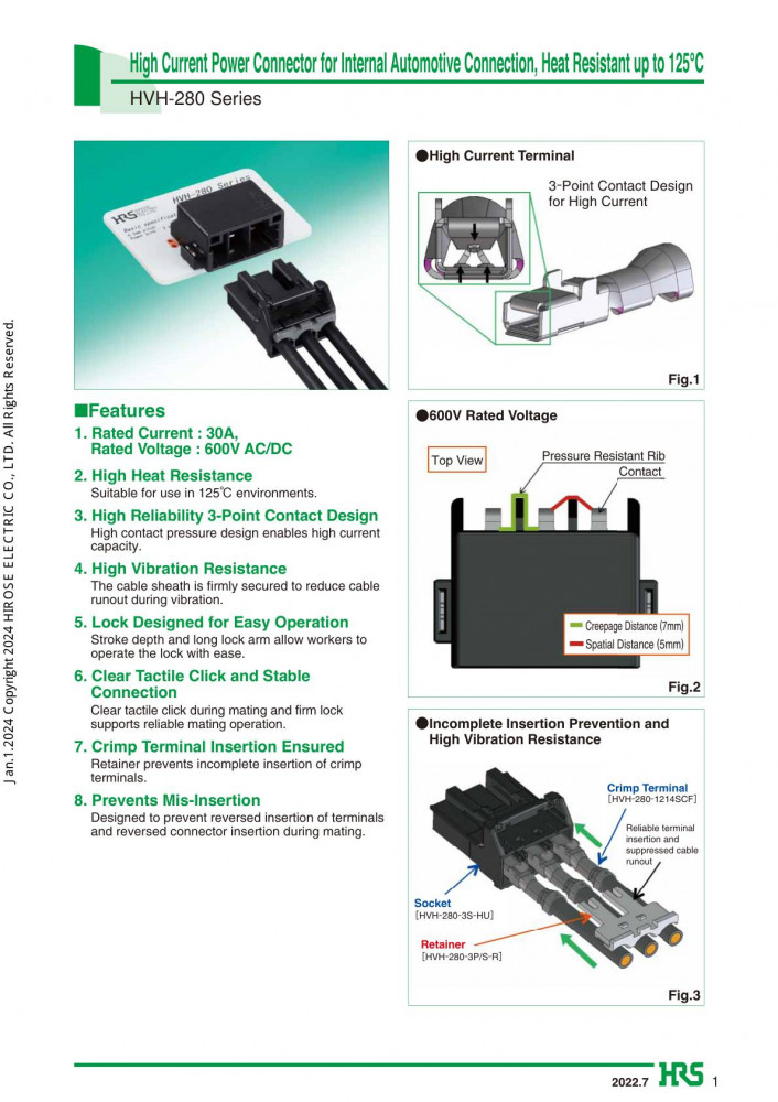 HVH-280 datasheet page 1